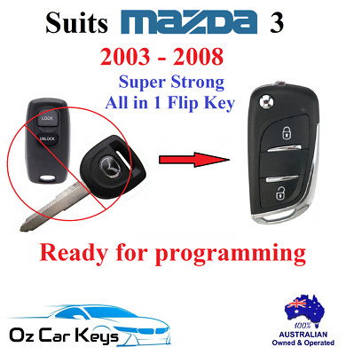 FOR MAZDA 3 REMOTE TRANSPONDER CHIP FLIP KEY 2003 2004 2005 2006 2007 ...