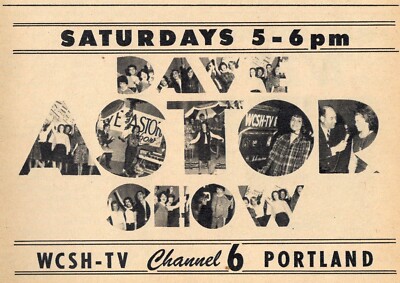1964 WCSH PORTLAND,MAINE TV AD ~ THE DAVE ASTOR SHOW Variety Many ...