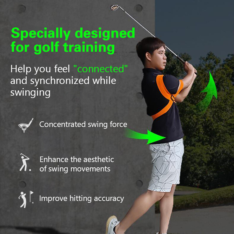 Golf Swing Turning Connection Belt, Waist Turning Tension Rope Training ...
