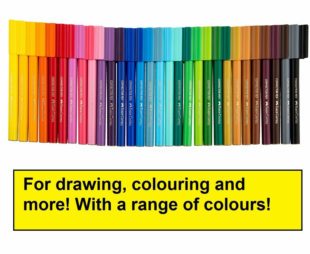 Faber Castell 48 Pack Texters Connector Pens Art Drawing Texta ...