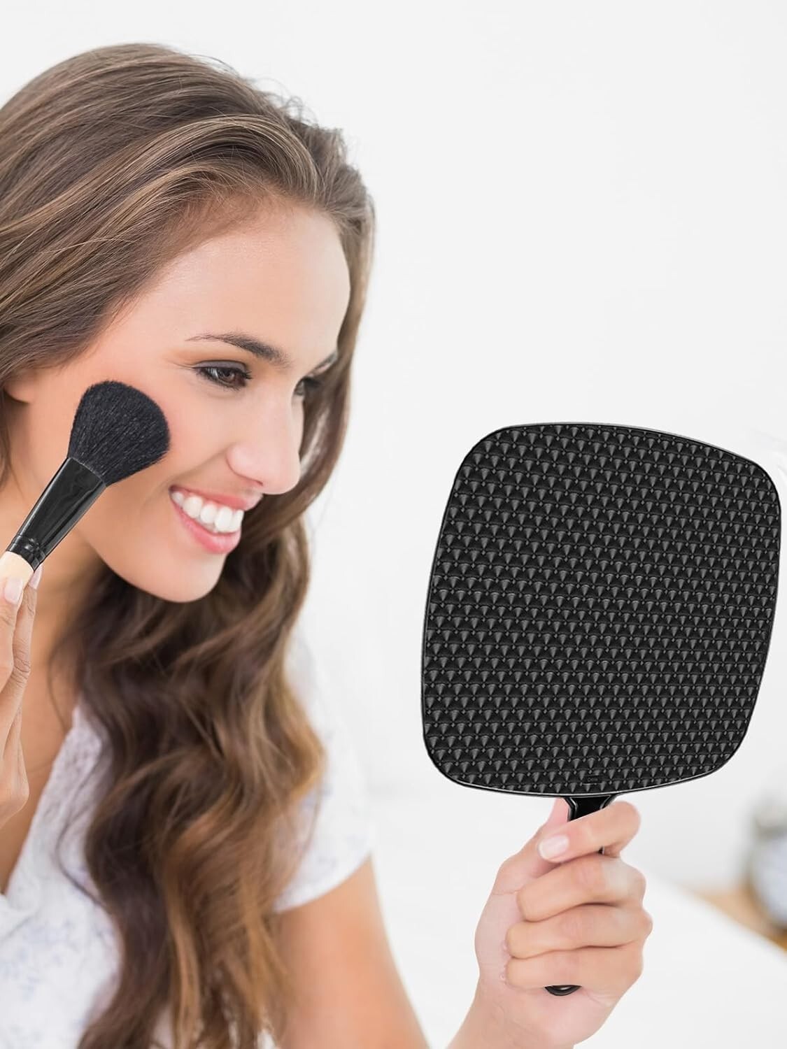 Large Handheld Mirror Hand Salon Mirror with Handle for Barbers ...