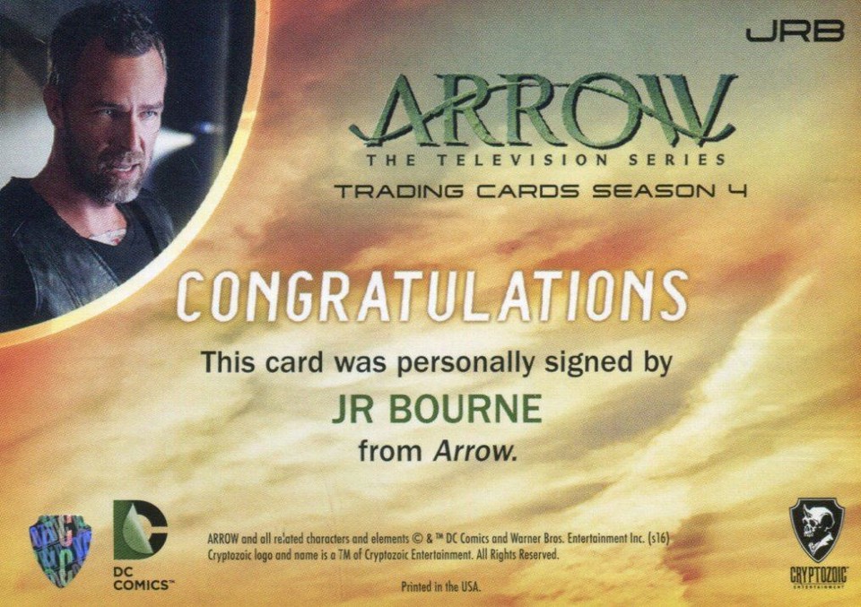 Arrow Season 4 JR Bourne as Jeremy Tell / Double Down Autograph Card ...