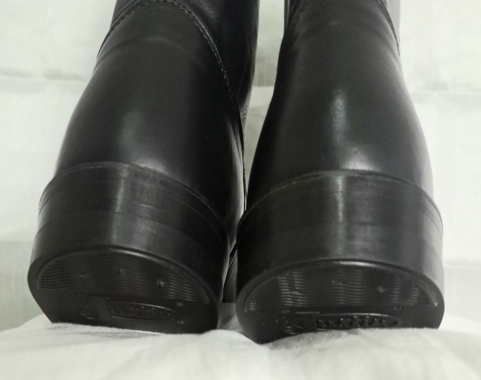 JUSTIN BLACK LEATHER KIPSKIN ROUND TOE JACKSON ROPER COWBOY BOOTS #3133 ...