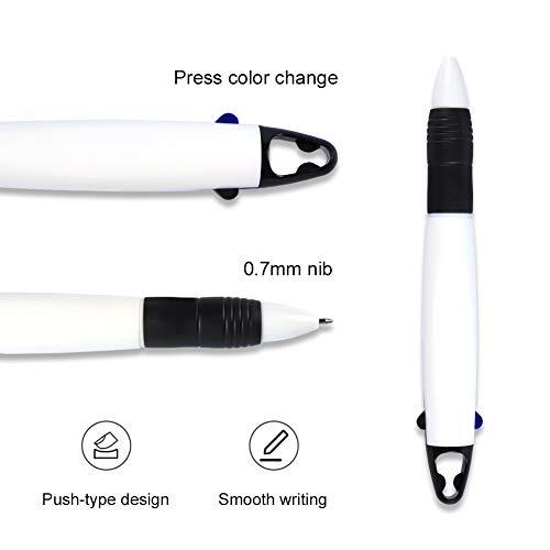 Neck Pens in a Rope Retractable Pen on Lanyard 2 Colors Ink Ballpoint ...