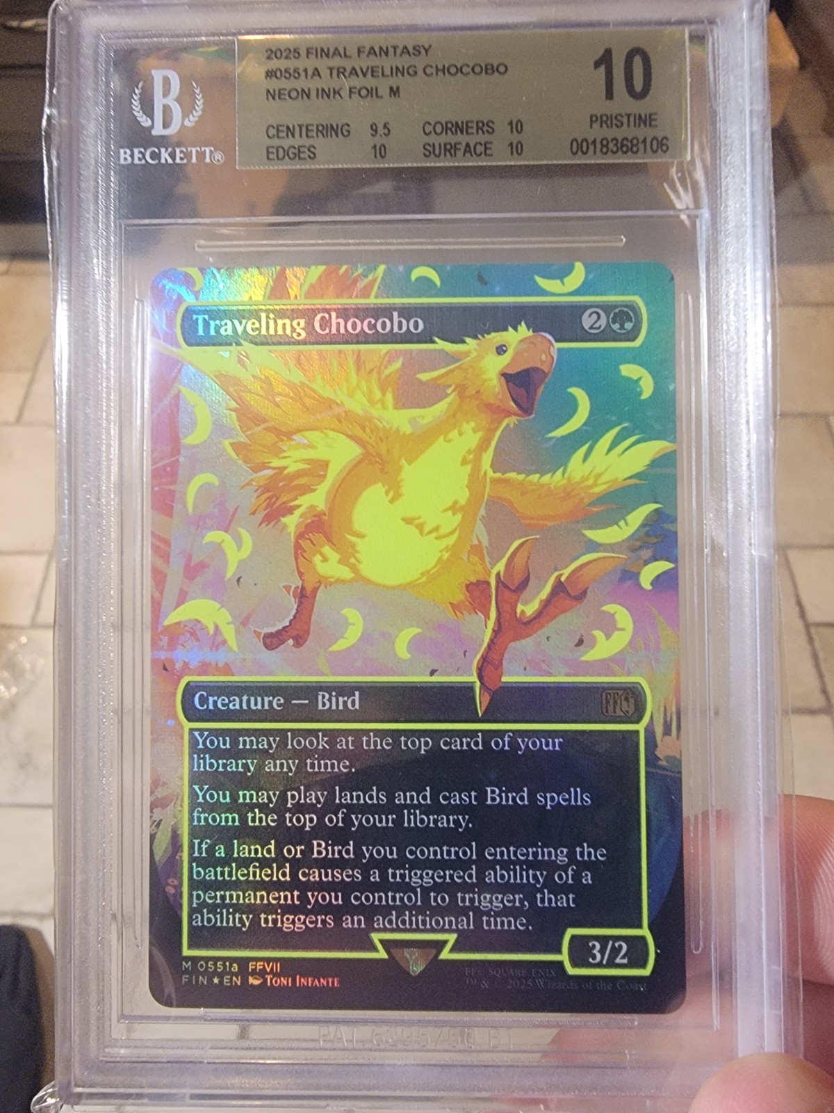Traveling Chocobo (Borderless) (Neon Ink Yellow) Final Fantasy Foil for ...