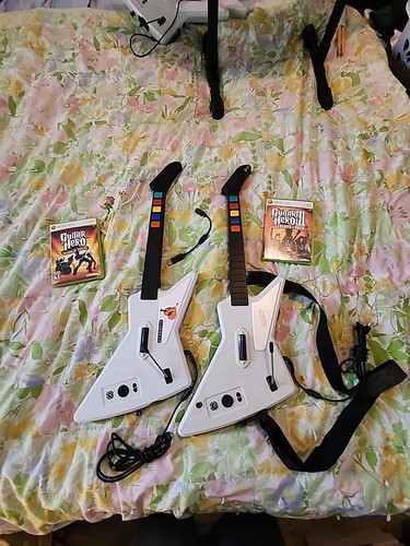 Xbox 360 Guitar Hero Gibson Xplorer Controller RedOctane Lot Of 2 ...