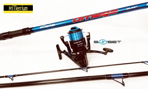 Ensemble surf carbone, canne Millenium Omega 4M20 + Moulinet Sunset sunfish 651 | eBay