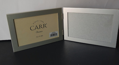 CARR Double Picture Photo Frame 6" x 4" NEW/never used Aluminum Metal ...