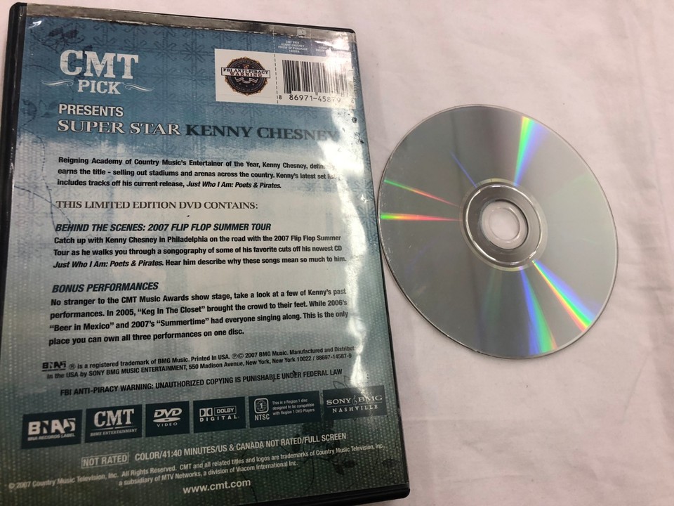 Kenny Chesney CMT Pick DVD Behind the Scenes Used | eBay