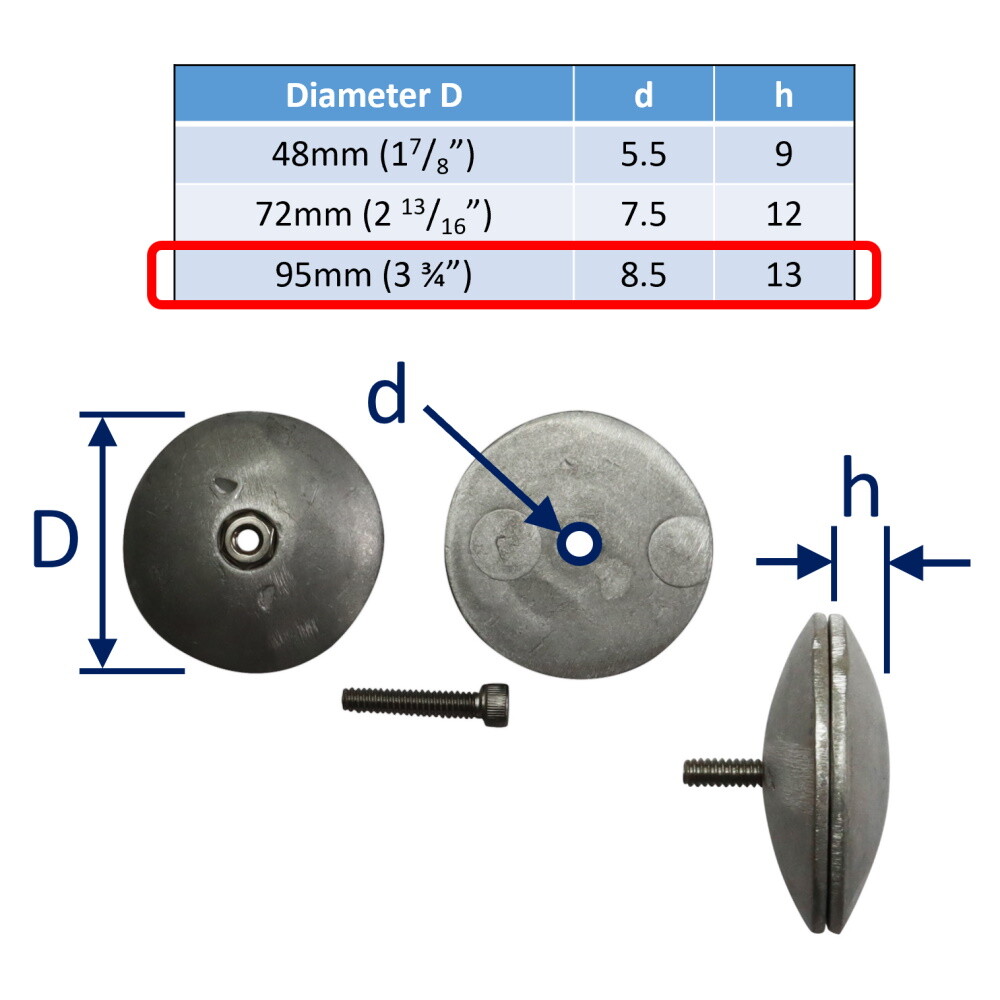 Aluminium Alloy Flange Anode Pairs With Stainless Steel Fixing Screw ...