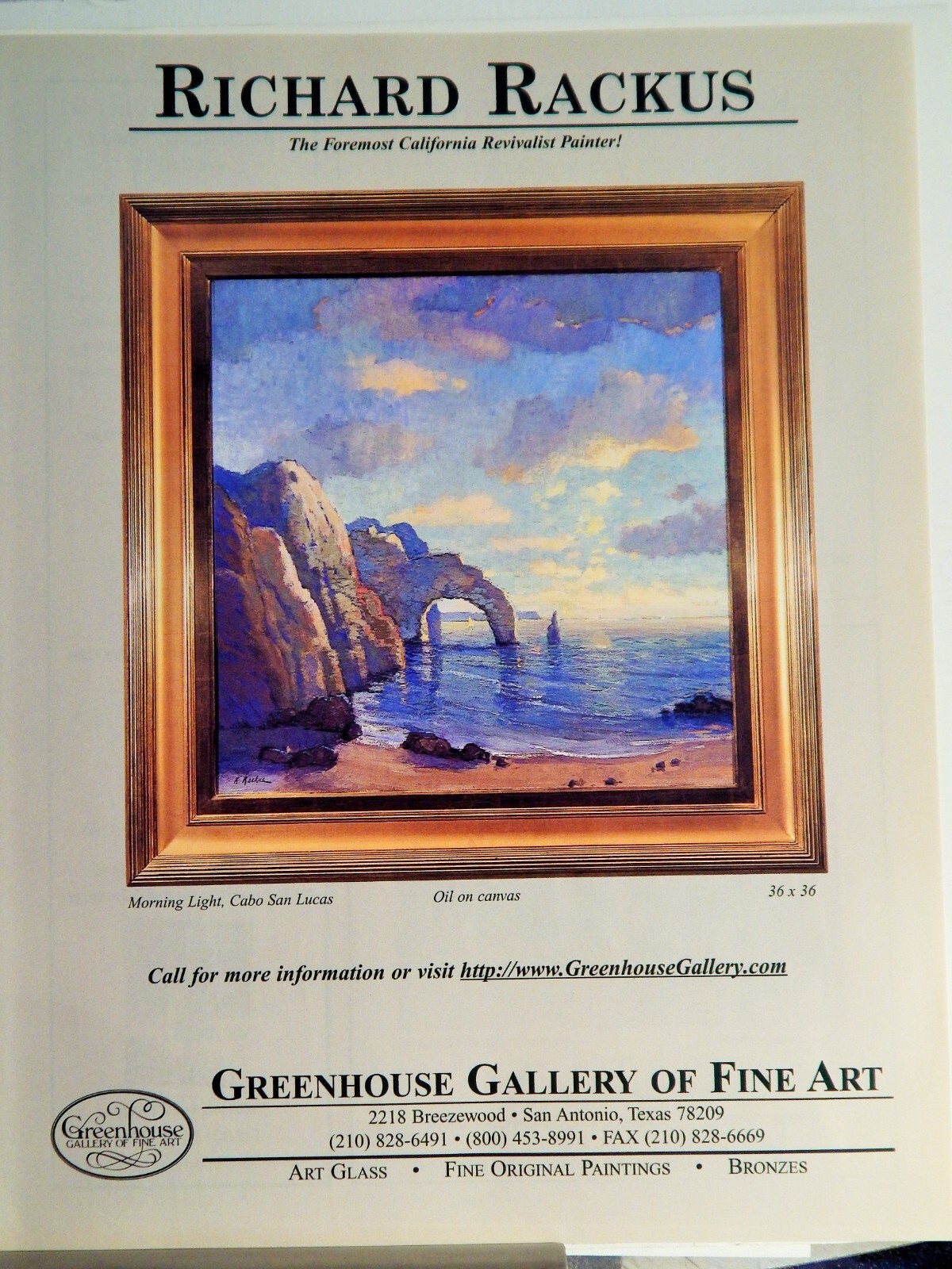 RICHARD RACKUS / ROGER W DENNIS ART PIECES ORIG VTG 1998 ADVERTISEMENT ...