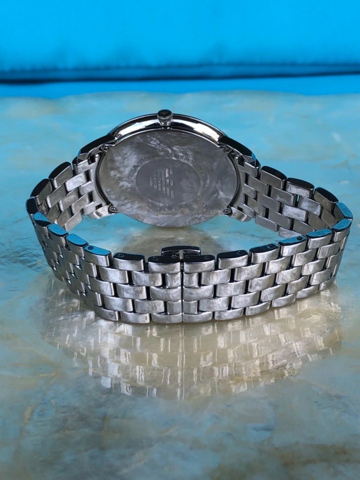 Emporio Armani AR2484 Men's 41mm Case Watch Silver-Tone Stainless Steel ...