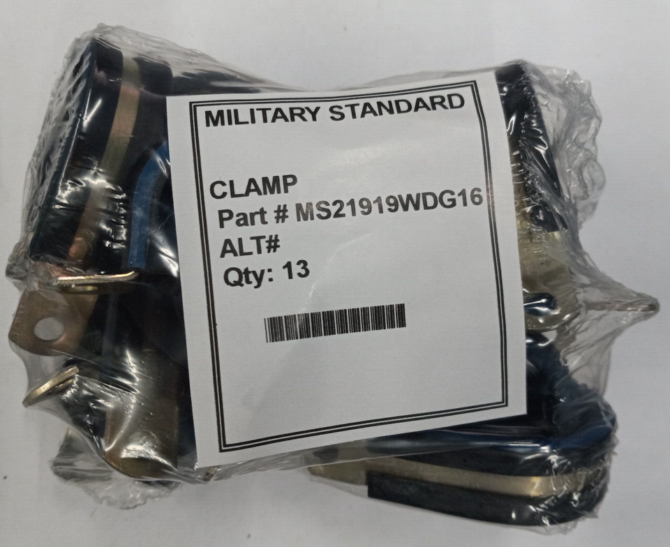 MILITARY STANDARD Part # MS21919WDG16 CLAMPS (13/Pack) | eBay