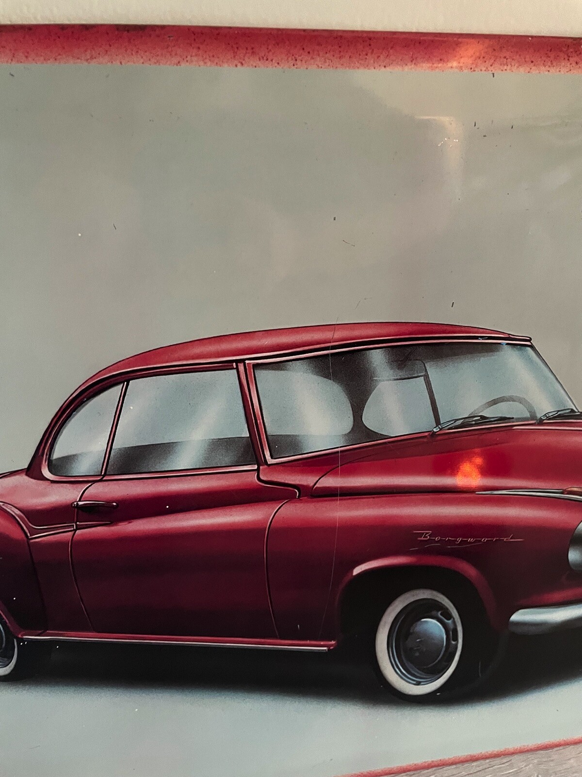 SCHILD - Borgward Isabella - Reliefprägung - 59 x 39 VINTAGE RAR SELTEN ...