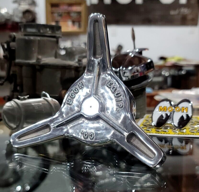 MOON Aluminum SPINNER CAP Hot Rod MOONeyes Gas Fuel Tank vtg style Drag ...