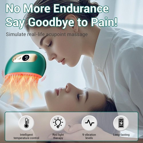 Portable TMJ & Neck Massager with Vibrating & Heating & PulsMode, Multi ...