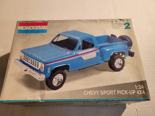 Monogram Chevy Sport Pickup 4x4-Open Box Model Kit C-4 | eBay