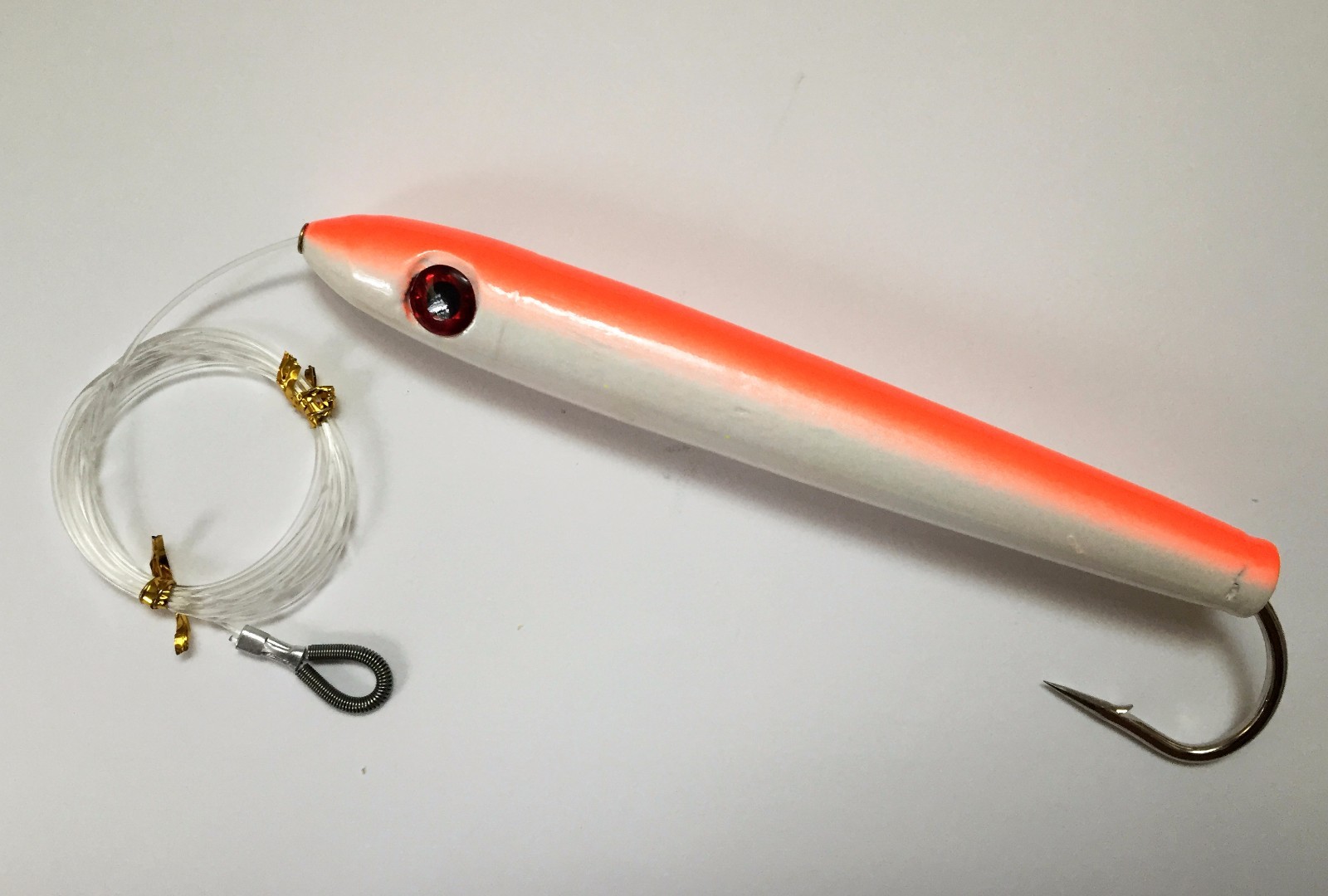 Rigged 6" Cedar Plug NEW Red Eye Custom Offshore Tackle Tuna Mahi ...