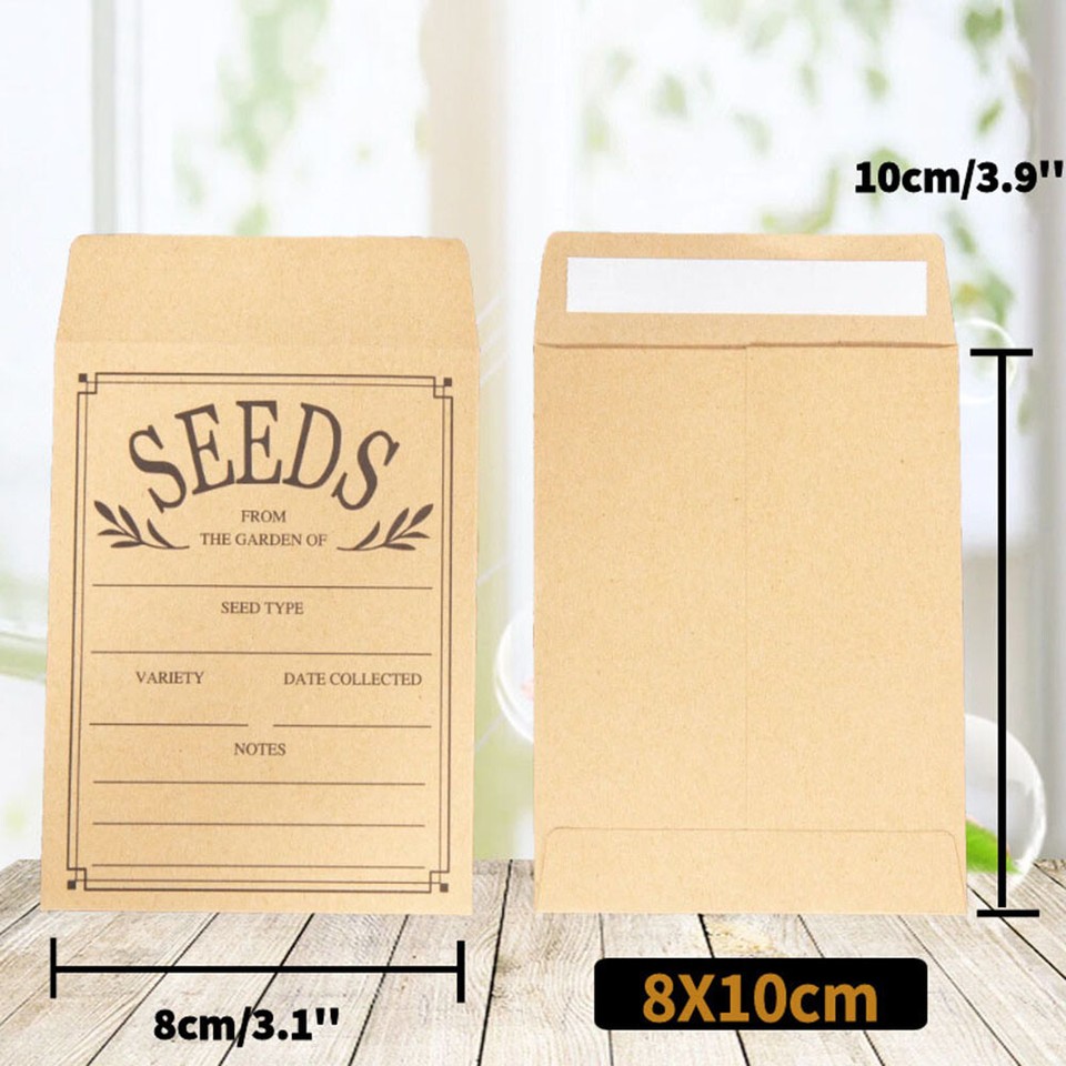 50Pcs Paper Seed Packets Envelopes Seed Saving Packets for Flower ...