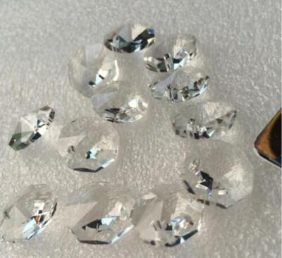200pcs Crystal 14mm Octagonal Baeds 1 Hole For Chandelier Prism ...