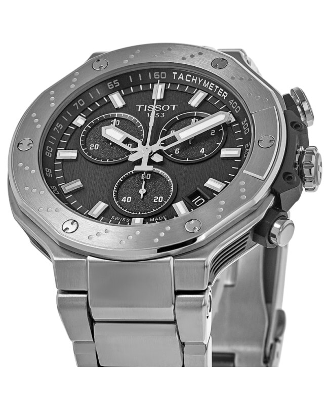 New Tissot T-Race Chronograph Quartz Black Dial Men's Watch T141.417.11 ...