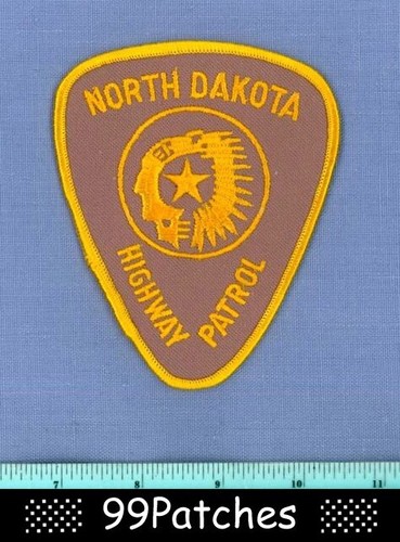 NORTH DAKOTA HIGHWAY PATROL State Police Shoulder Patch INDIAN WARRIOR ...