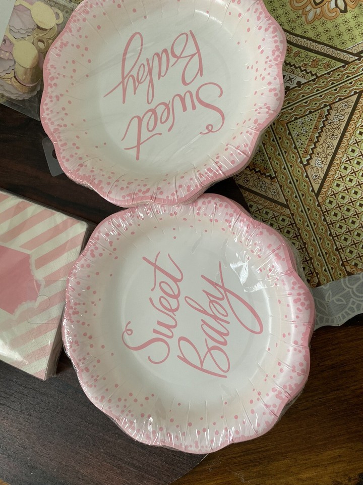 20 Ppl Serving, Baby Shower Set. Baby Girl | eBay