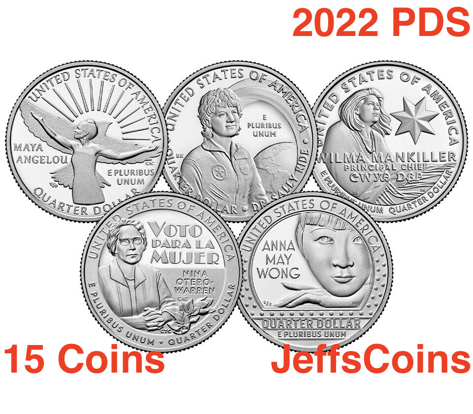 2022 2023 P D S All 18x American Women Quarters NEW PDS Sets Wong ...