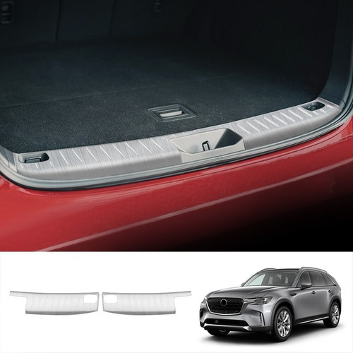 2Pcs Fits For Mazda CX-90 2023 2024 Silver Rear Bumper Protector Guard ...