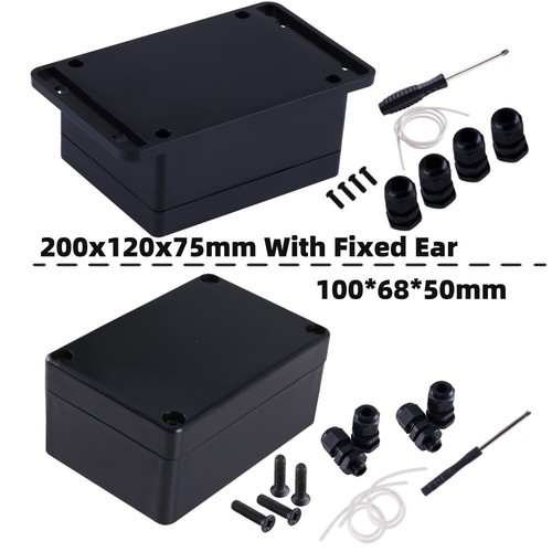 10PCS Black Junction Box Waterproof IP65 ABS Plastic Electrical Project ...