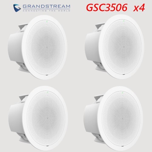 4 Pack Grandstream 1-Way SIP Intercom PA Speaker NO MIC 15W GSC3506 ...