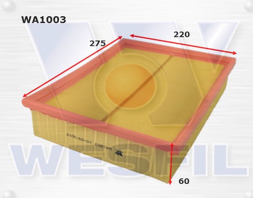 WesFil AIR FILTER To Suit Ryco A1536 VW VW | eBay