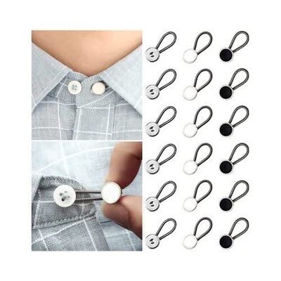 18PCS Metal Collar Buttons Extenders Elastic Button Extender Neck ...