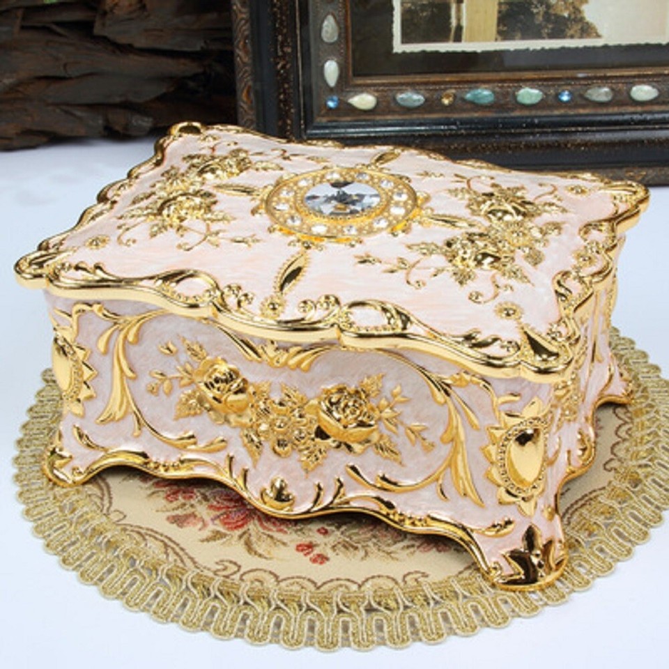 WHITE GOLD TIN ALLOY RECTANGLE MUSIC BOX ♫ BOHEMIAN RHAPSODY ♫ | eBay