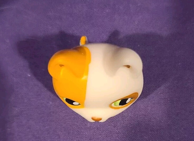 Authentic Littlest Pet Shop #127 German Shepherd Dog White Orange Green ...