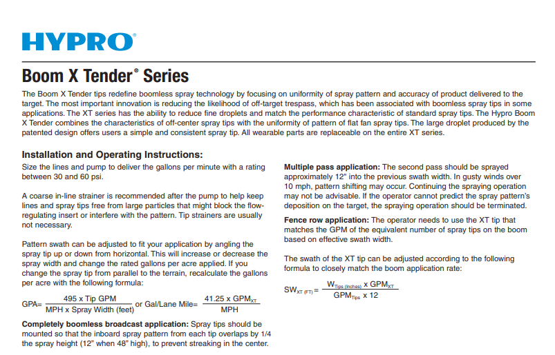 Hypro X Tender Boomless Yellow Nozzle Part Kit - XT024-GIOKIT | eBay