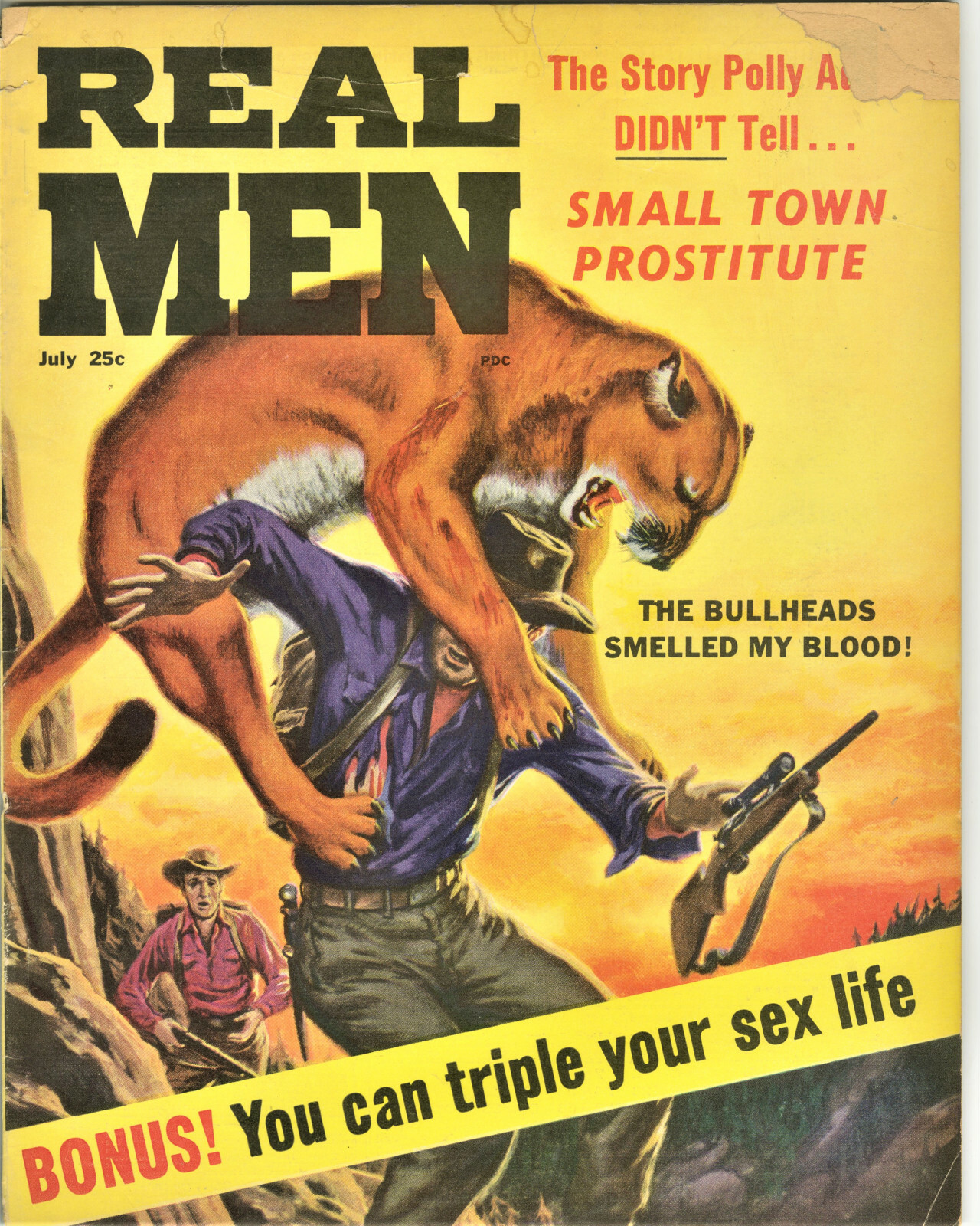 Real Men Magazine: July 1963 - Pulp, Eva Lynd, Adventure, Cenia Eidson ...