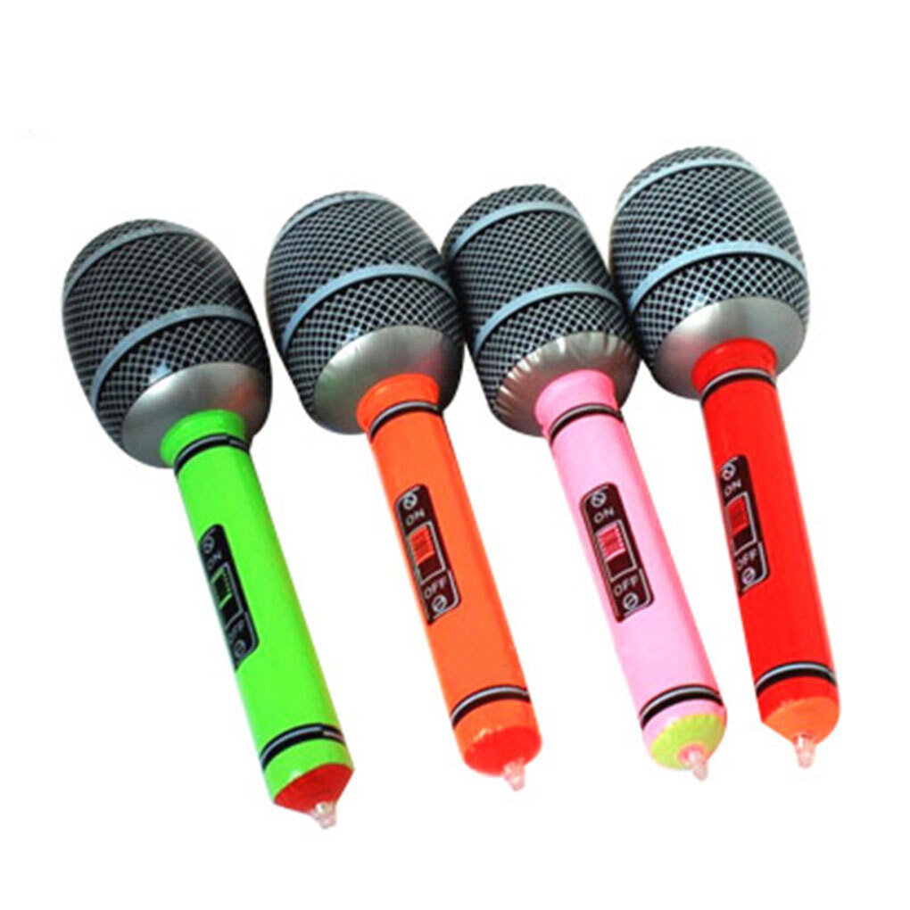 10pcs/set Convenient Storage Inflatable Microphone Balloons Party ...