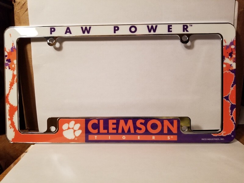 NCAA Clemson Tigers All Over Chrome License Plate Frame | eBay