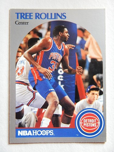 Wayne "Tree" Rollins #413 NBA Hoops 1990 Basketball Card (Detroit ...