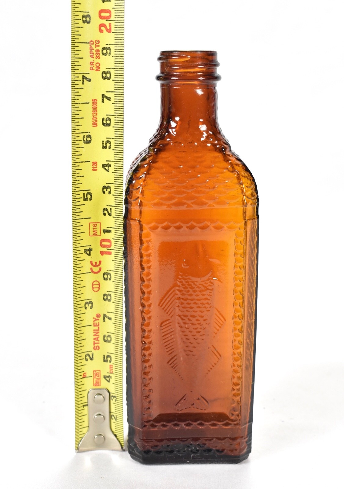 Vintage Antique Amber Cod Liver Oil Bottle McKesson Drug Embossed Fish ...