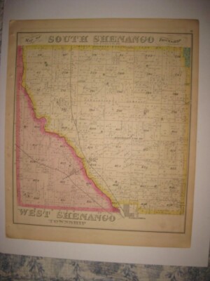 ANTIQUE 1876 WEST & SOUTH SHENANGO TOWNSHIP CRAWFORD COUNTY ...
