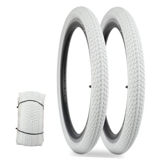 20 Inch 20 * 1.75 White Bicycle Tire,Bike Tyre for 20 Two Pack 20*1.75 ...