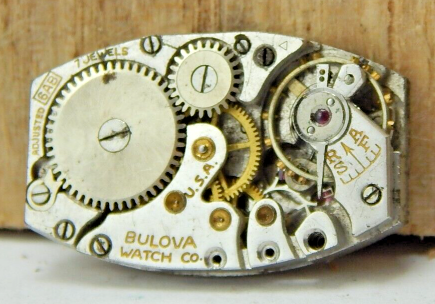 Vintage 1935 Bulova 6AB 7 jewel adjusted nickeled ladies wrist watch ...