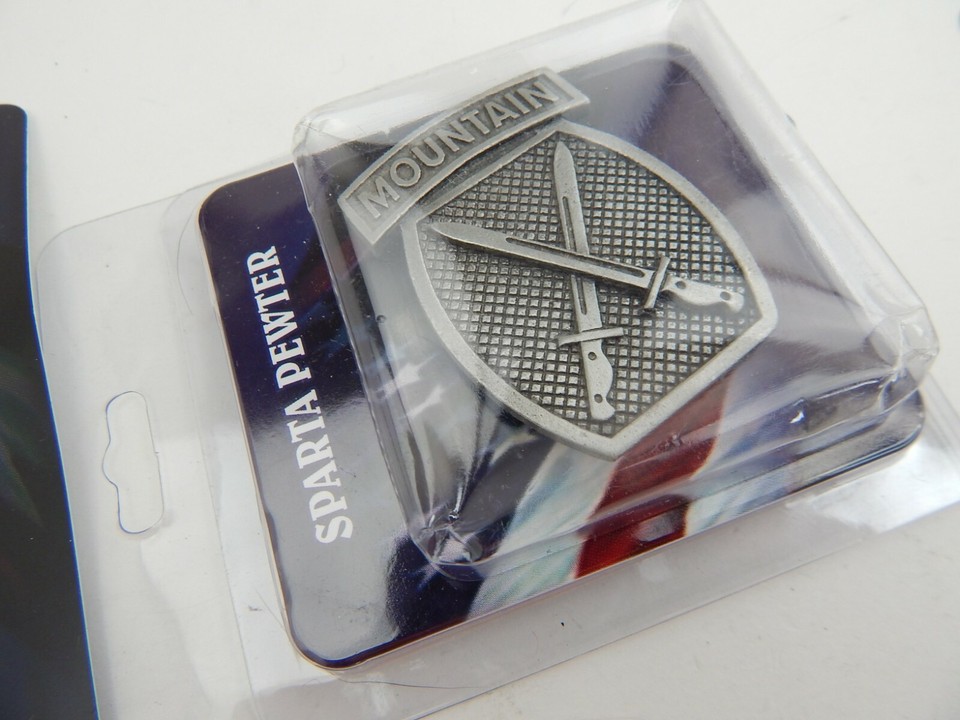 Lot of 3 Keychain Pins Sparta Pewter Fallen Soldier Pin 10th Mountain ...