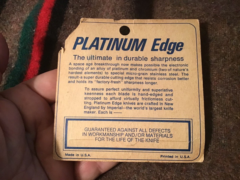 Vtg Imperial Platinum Edge Jack Folding Pocket Knife Made in USA New In ...