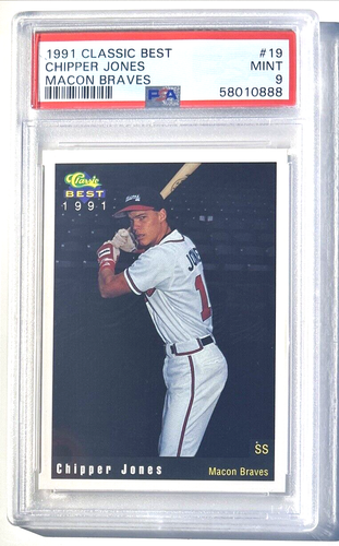 1991 Classic Best Macon Braves Chipper Jones #19 PSA 9 - 1st MiLB team ...