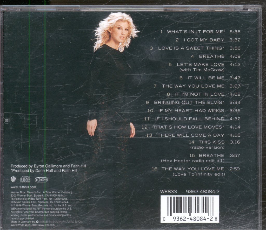 Faith Hill Breathe CD Germany Warner 1999 9362480842 | eBay