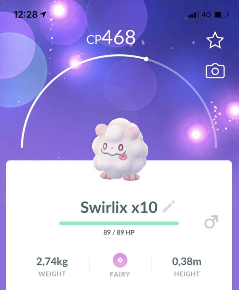 10x Swirlix Pokemon Gen6 GO Pokémon Not Shiny Lucky Change Slurpuff ...