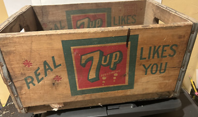 Vintage 7UP| SEVEN UP BOTTLING CO. PHILADELPHIA PA Case Wooden Box ...